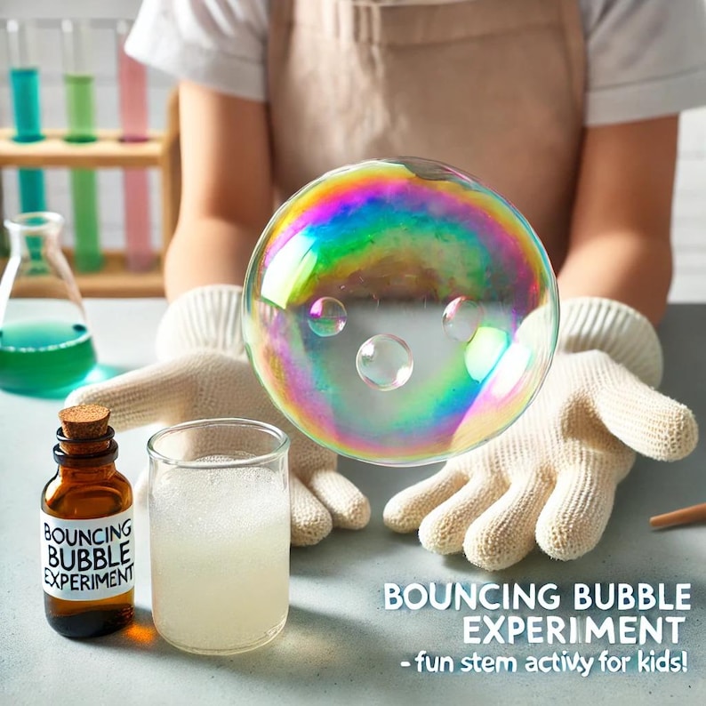 Create the Bouncing Bubble Experiment! DIY Science Kit for Kids, Fun ...
