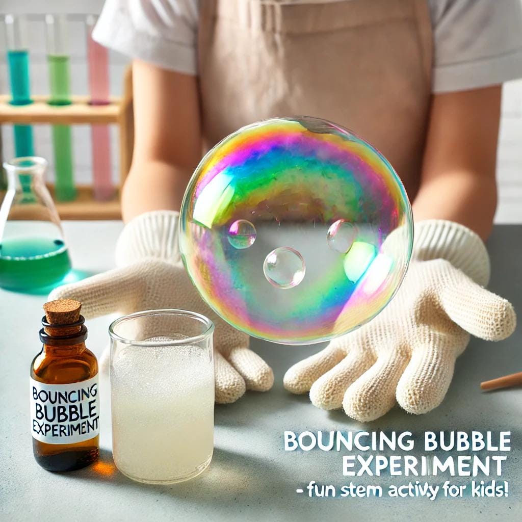 Create the Bouncing Bubble Experiment! DIY Science Kit for Kids, Fun ...
