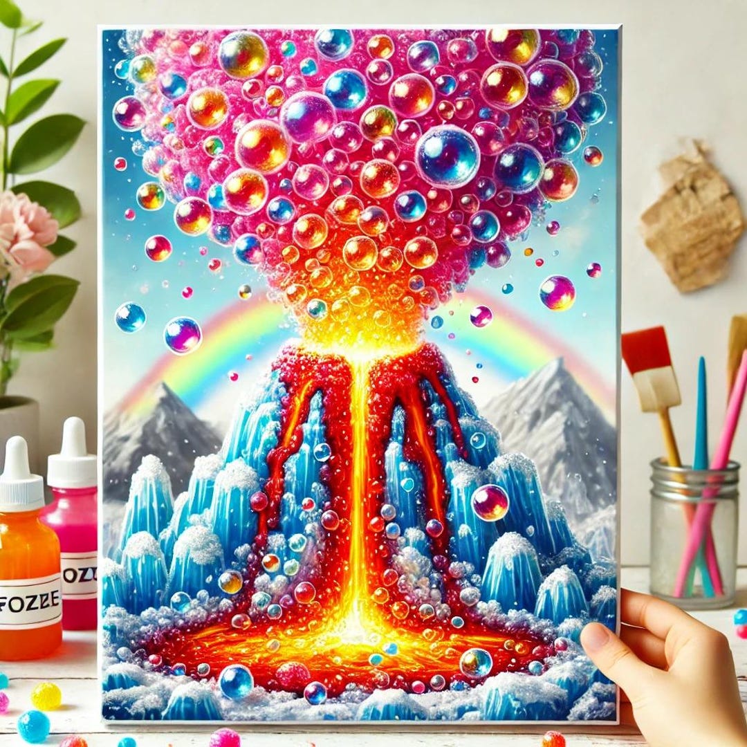 Create Your Fizzy Frozen Volcano! DIY Science Kit for Kids, Fun Winter ...