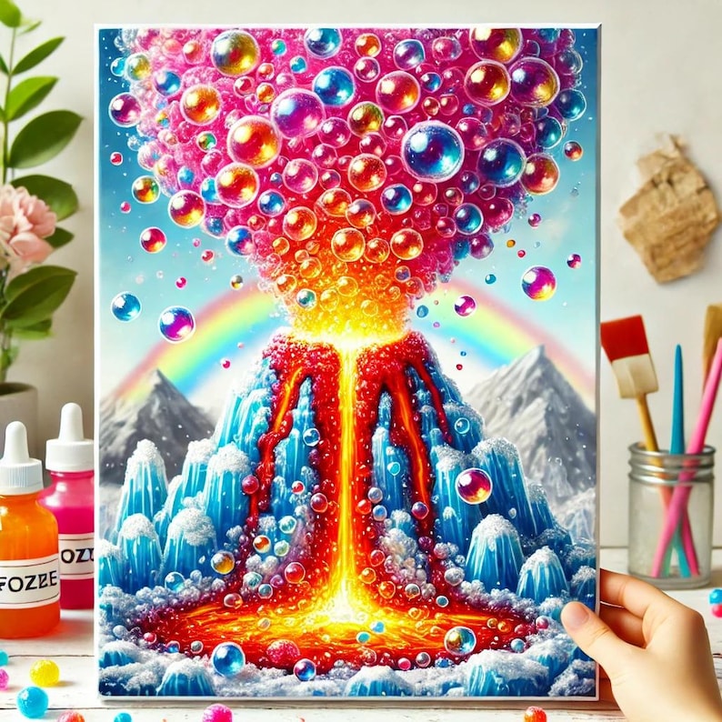 Create Your Fizzy Frozen Volcano! DIY Science Kit for Kids, Fun Winter ...