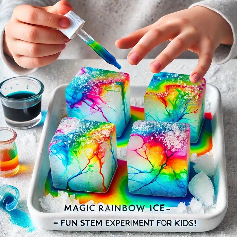 Create Your Magic Rainbow Ice! DIY Science Kit for Kids, Fun Winter ...