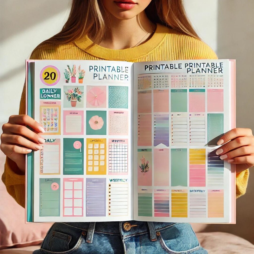 Printable Daily, Weekly AND Monthly Planner – Minimalist Design for ...