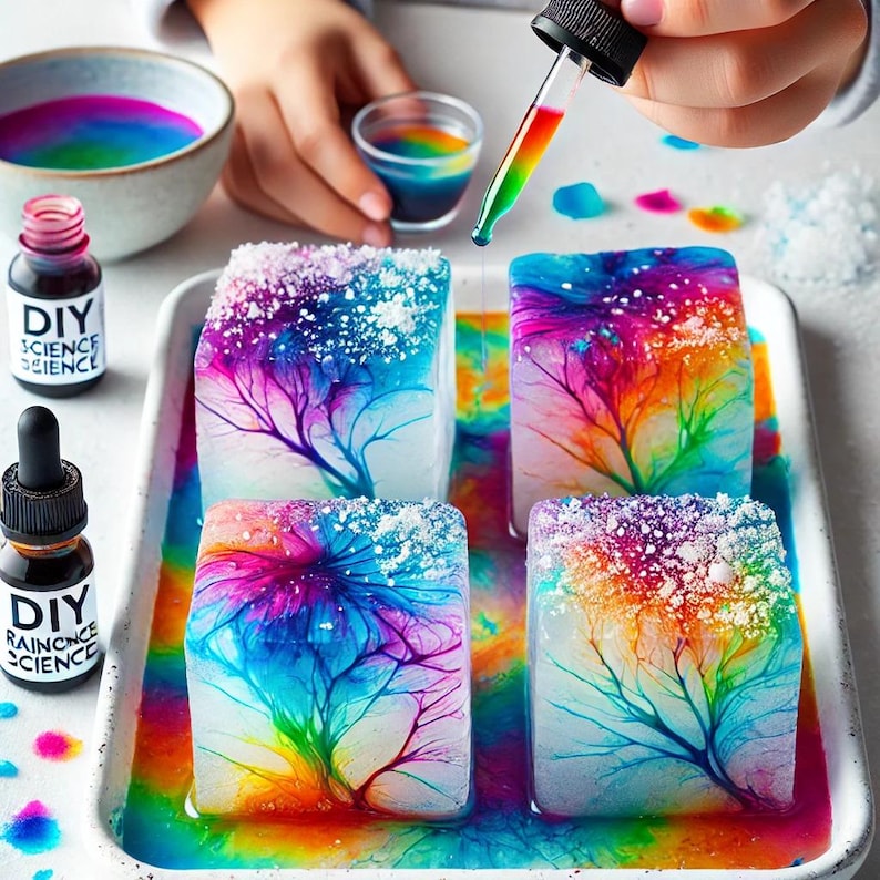 Create Your Magic Rainbow Ice! DIY Science Kit for Kids, Fun Winter ...