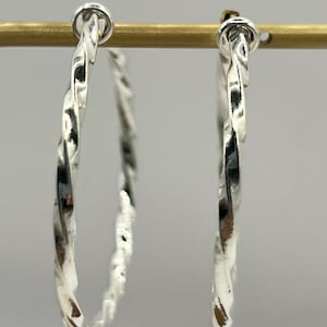 DYO Collection - Design Your Own Clip on Hoops Silver Plated Twisted 40mm - Etsy