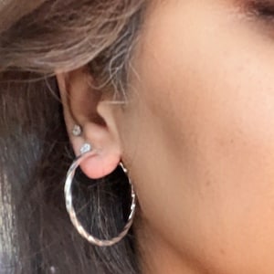 DYO Collection Design Your Own Clip on Hoops Silver Plated Twisted 40mm - Etsy