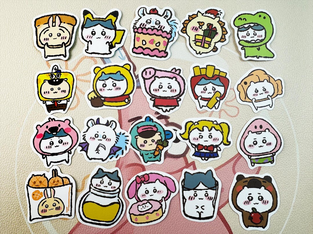 60 Sheets Chiikawa Sticker Pack Cute Hachiware Usagi Phone Case ...