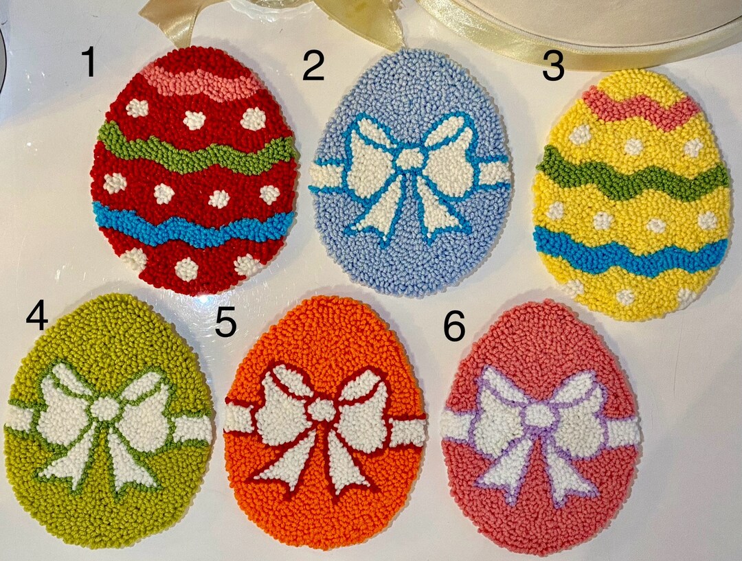 Easter Punched Coasters, Tufting, Tufted Gifts - Etsy