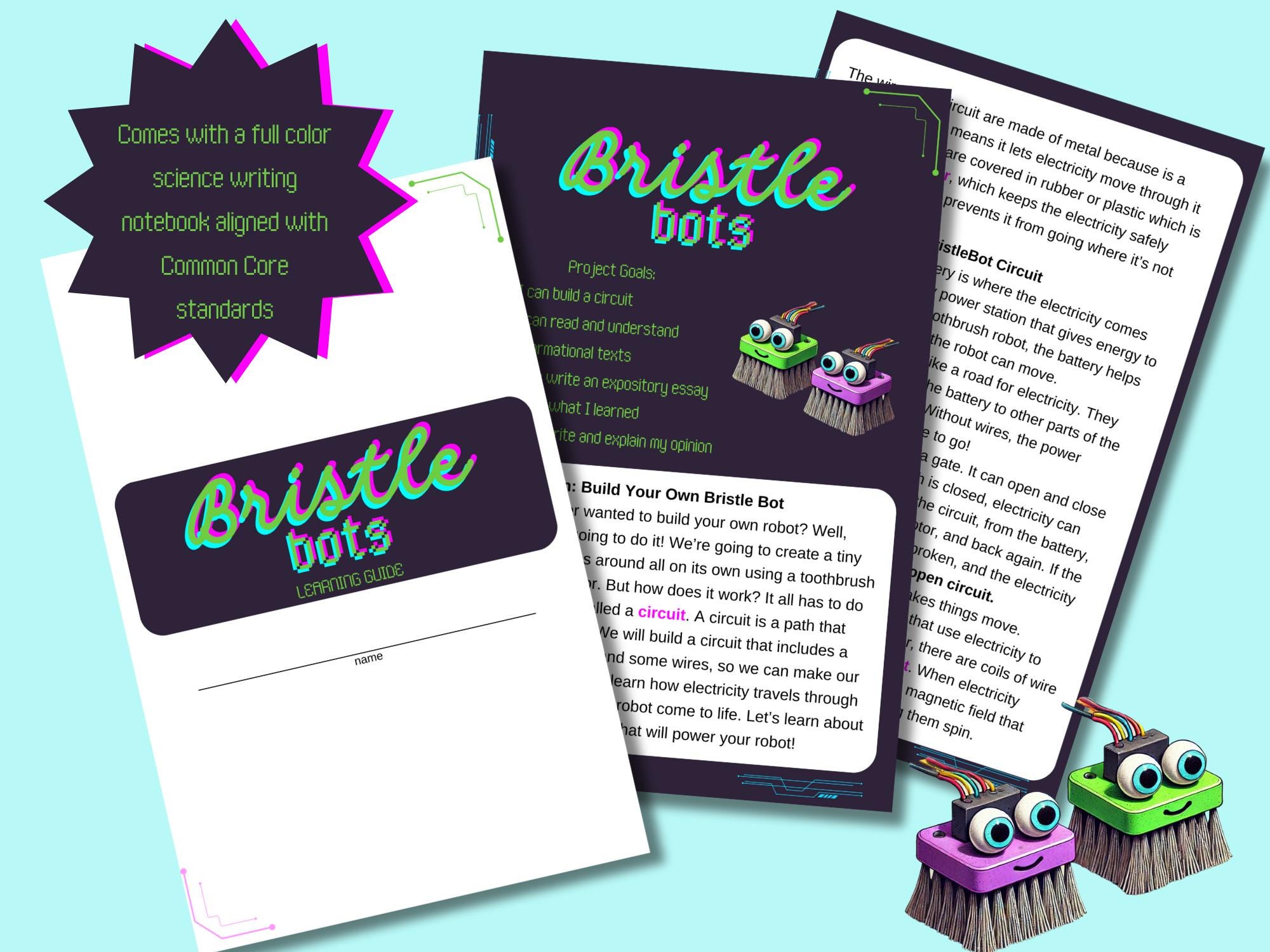 At-home Science, Bristlebots STEM Kit, Ages 8+ - Etsy