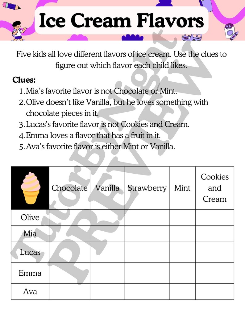 3rd + 4th Grade Logic Puzzles Download - Etsy