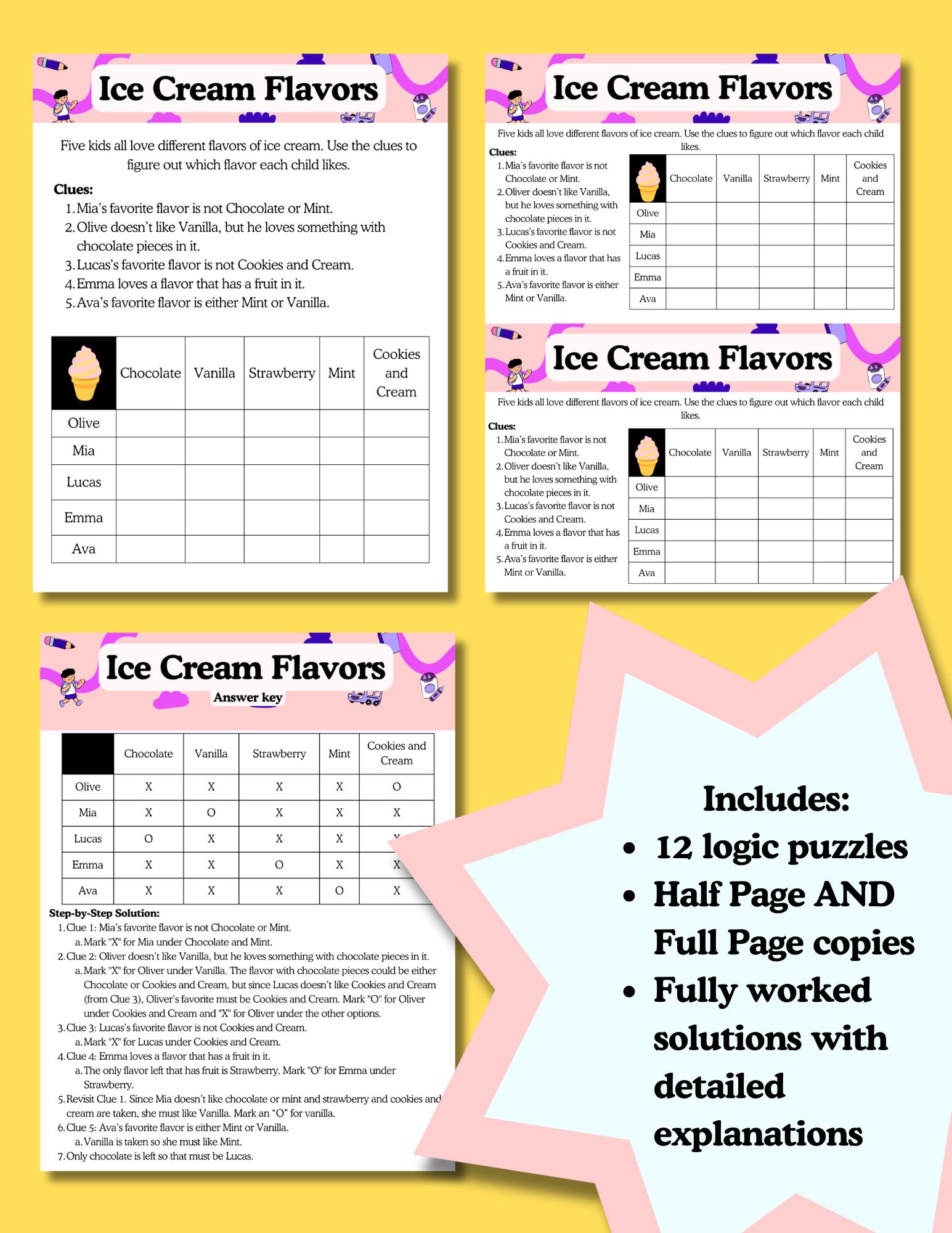 3rd + 4th Grade Logic Puzzles Download - Etsy
