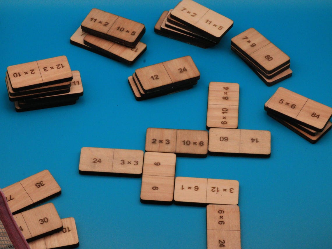 Multiplication Fact Dominoes - Fun Math and Learning Games for Kids - Etsy