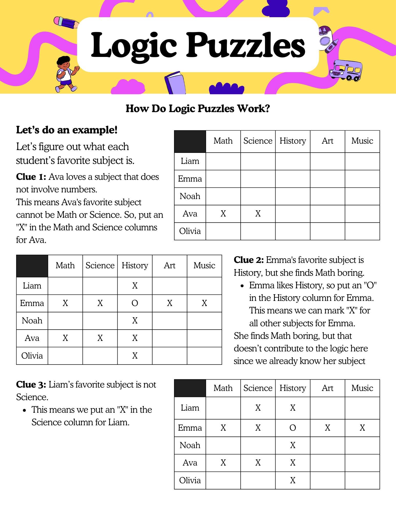3rd + 4th Grade Logic Puzzles Download - Etsy