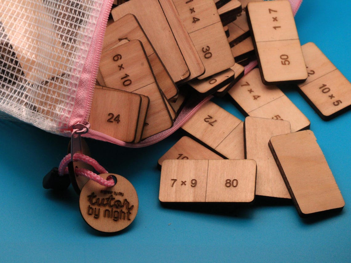 Multiplication Fact Dominoes - Fun Math and Learning Games for Kids - Etsy