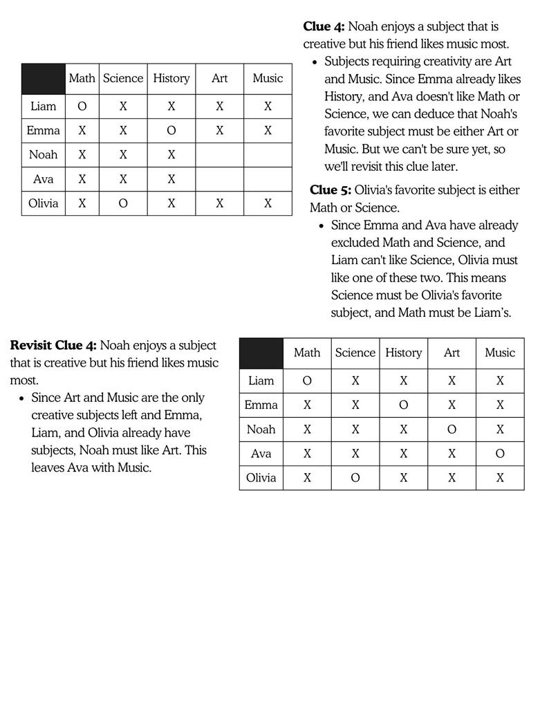 3rd + 4th Grade Logic Puzzles Download - Etsy