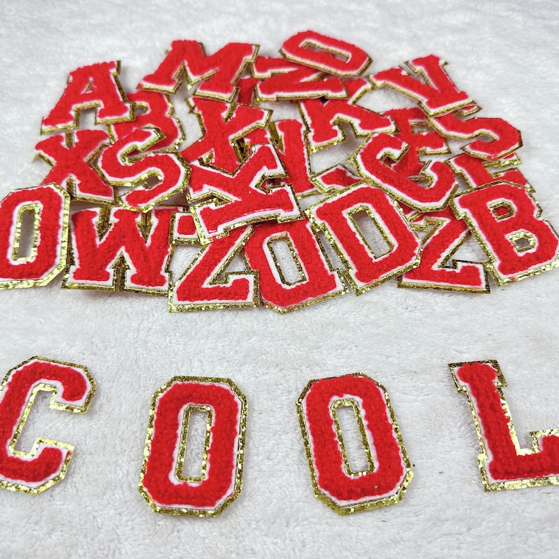 Red Iron on Letters - Etsy