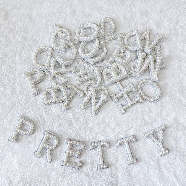 Pearl Letter Appliques - Etsy