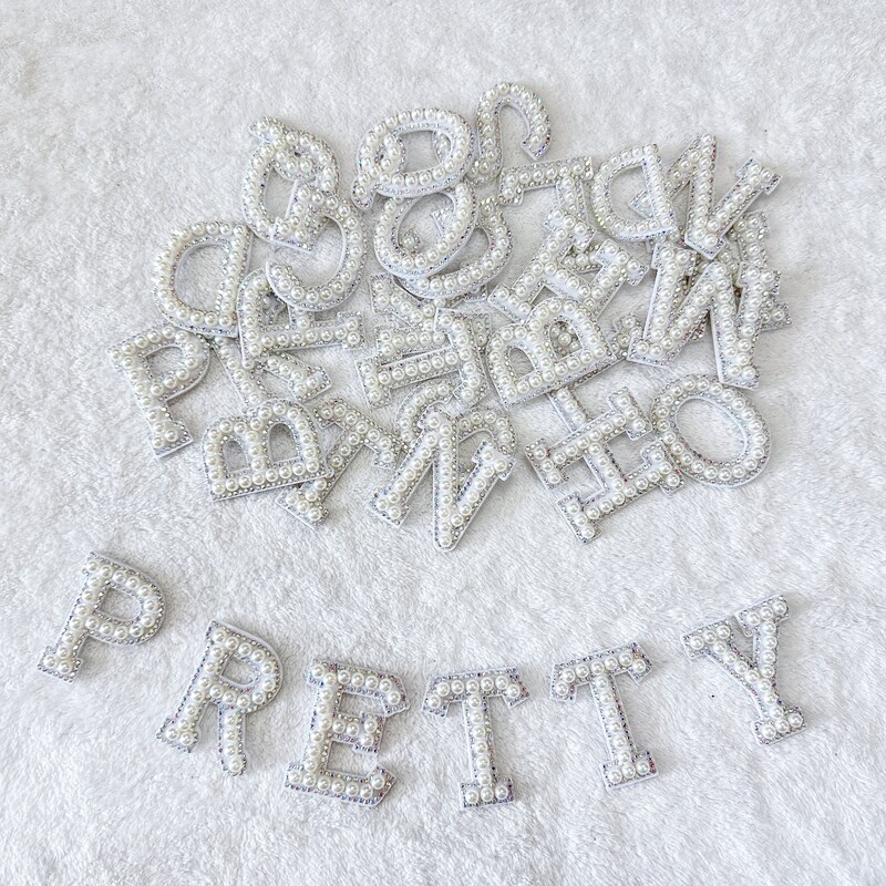Pearl Iron on Letters - Etsy