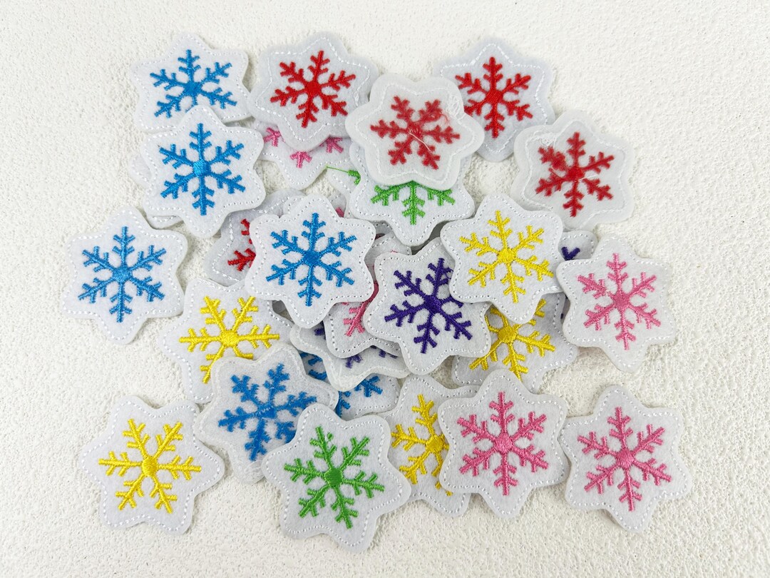 Colorful Snowflake Patch,winter Snowflake Sew on Patch,christmas ...