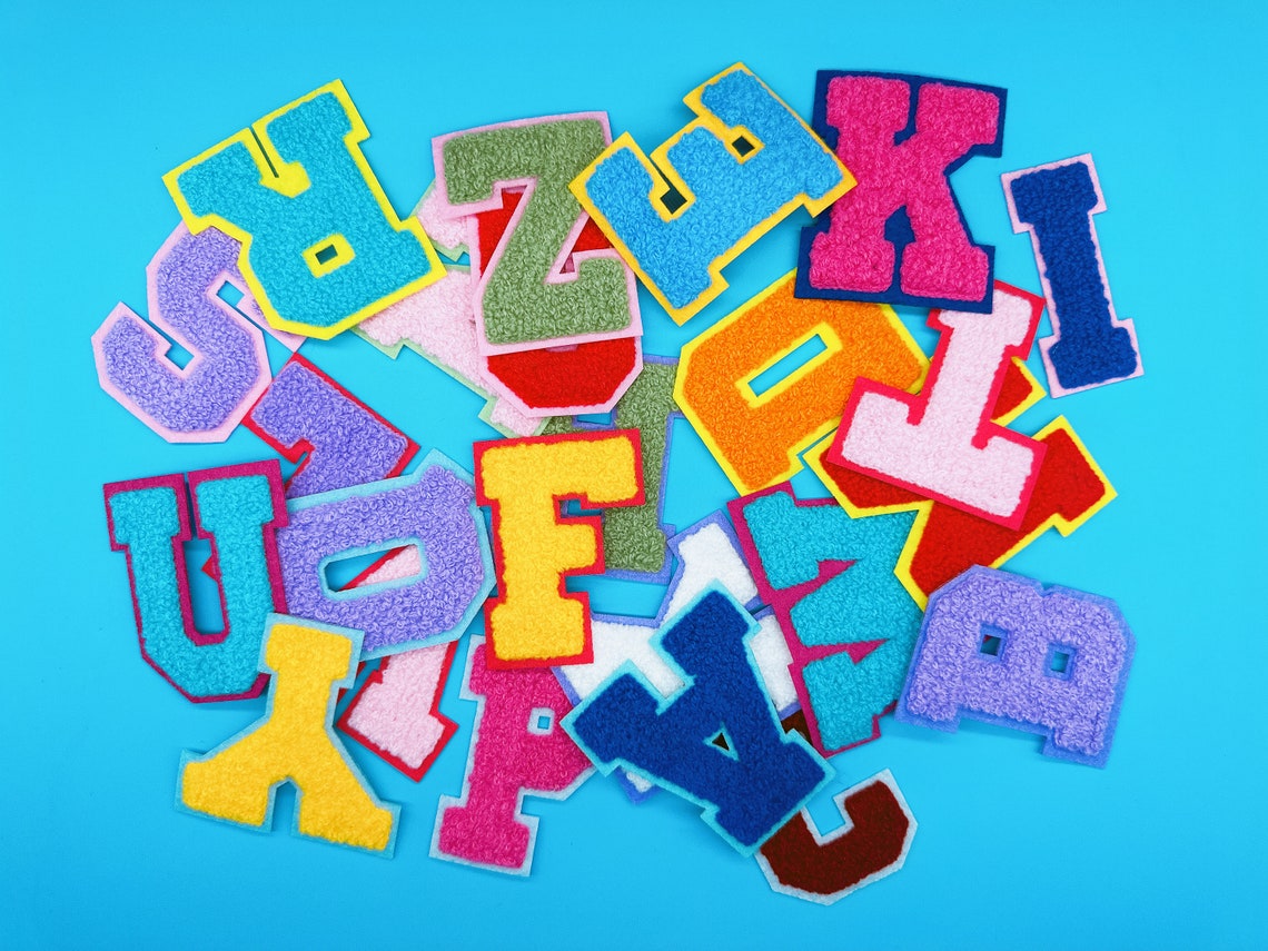 Chenille Letters Patch,letters Patch,alphabet Patch,towel Embroidered ...