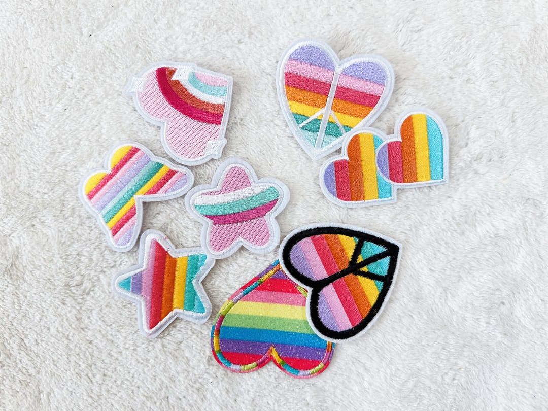 8pcs Rainbow LGBTQ Pride Patch,set of Embroidered LGBTQ Patches,peace ...