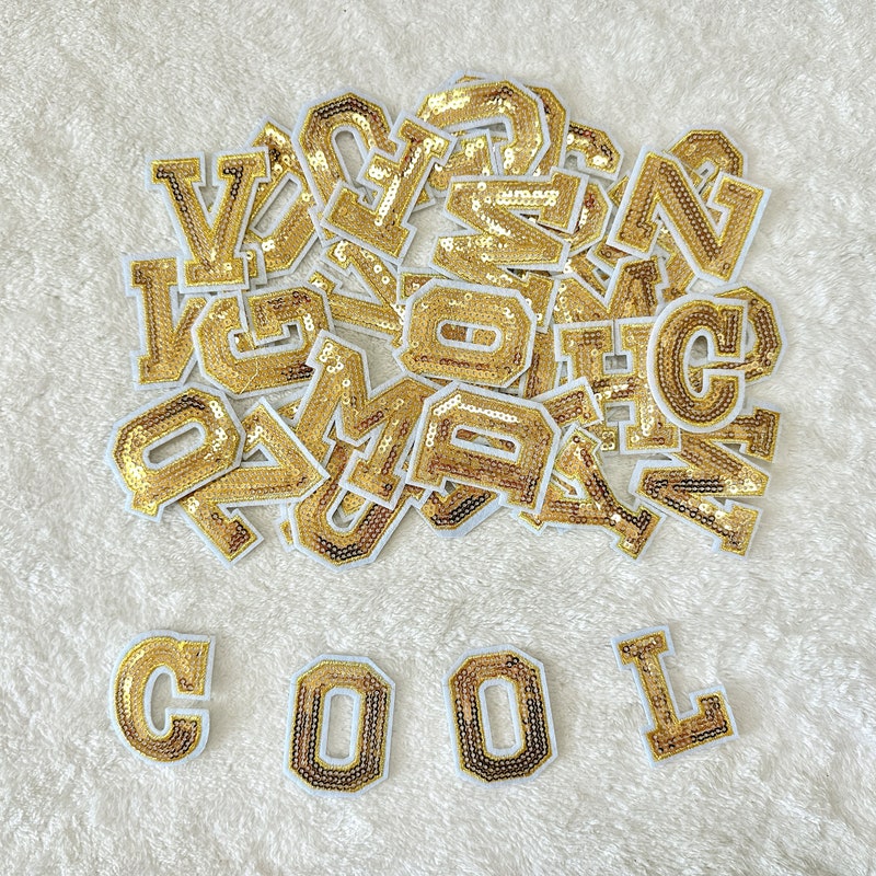 Sequin Iron on Letters - Etsy