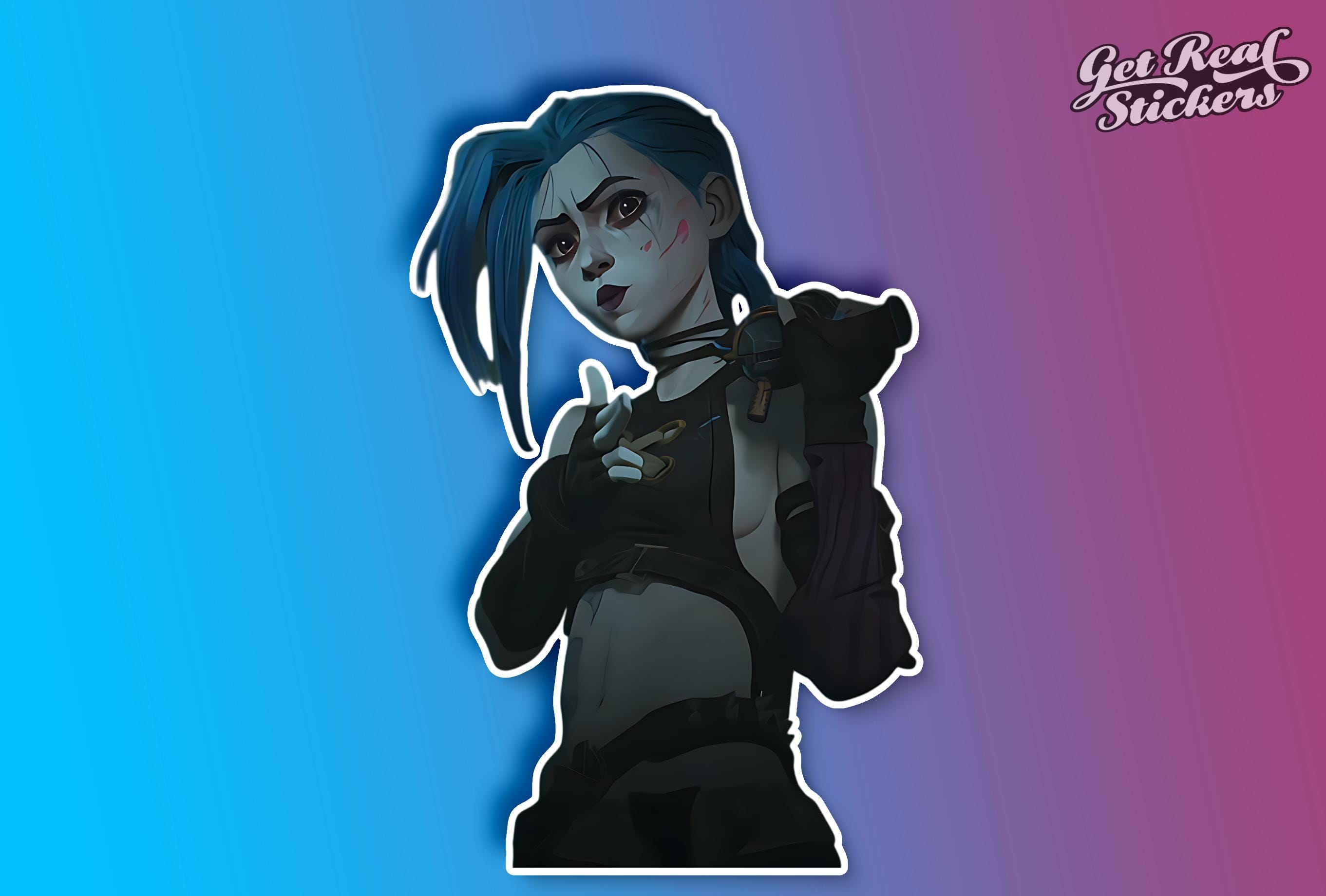Jinx Trigger Finger Arcane Anime League Vinyl Sticker - 3” X 3” - Etsy