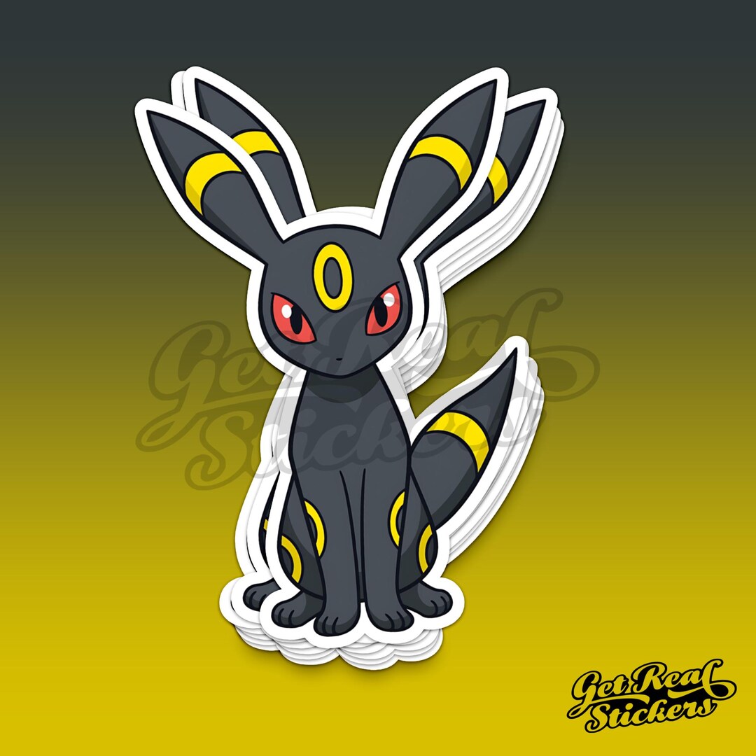 Umbreon Eeveelutions Vinyl Sticker Pokemon Style Cute 2, 3, and 4 Sizes ...