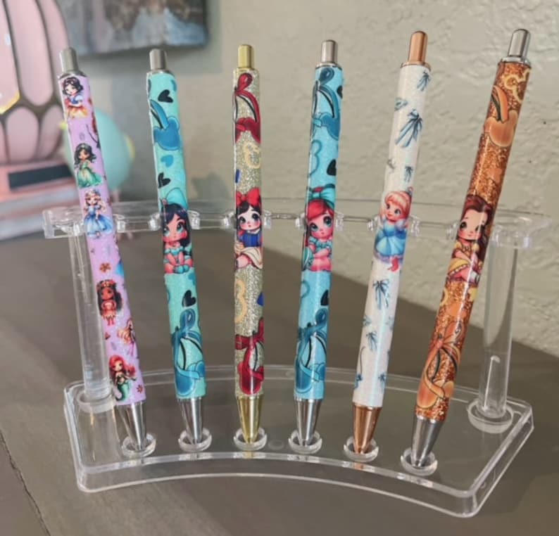 Glitter Character Pens Princess Disney - Etsy