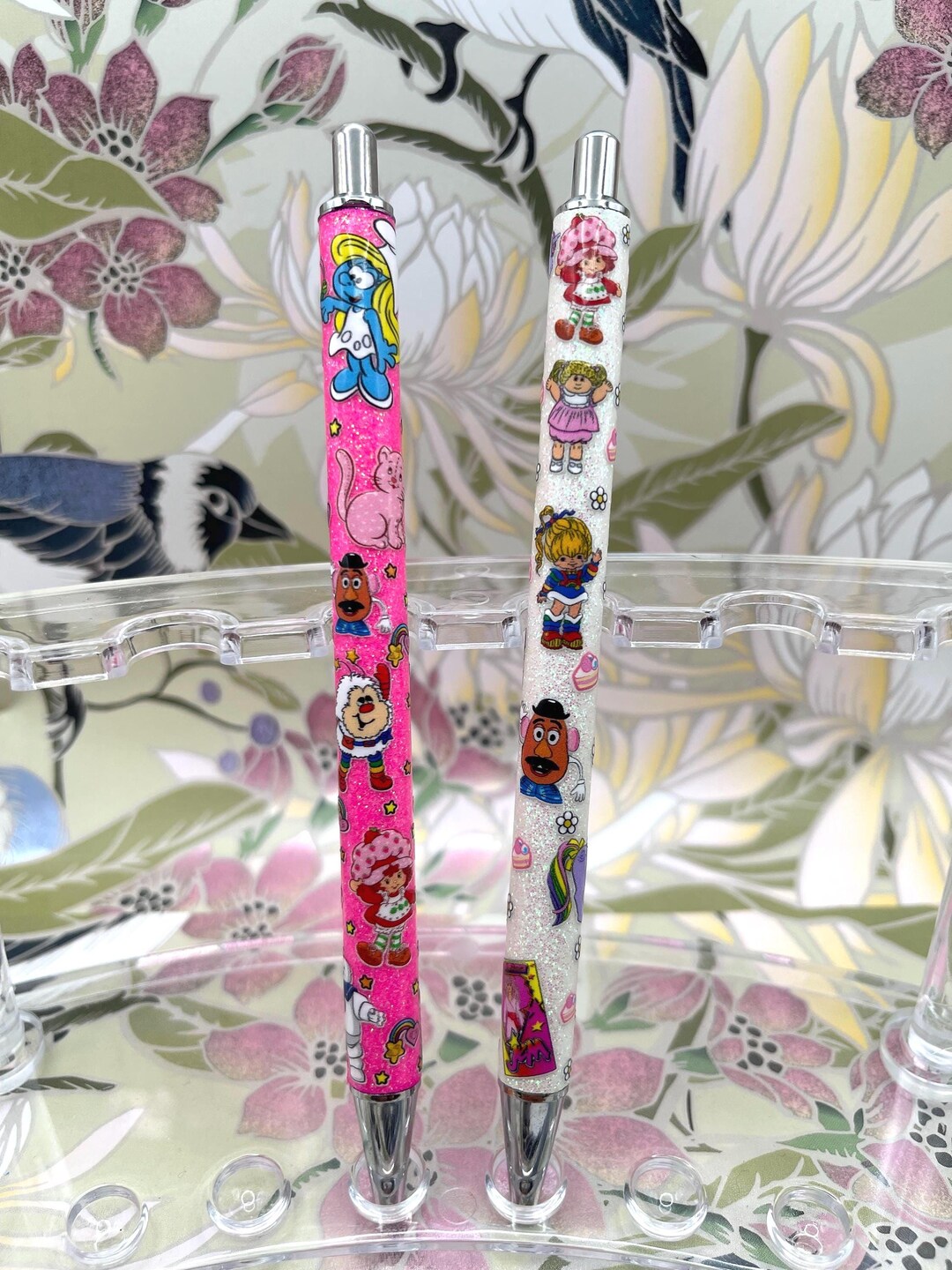 80s Cartoon Theme Character Glitter Pens Strawberry Shortcake Rainbow ...