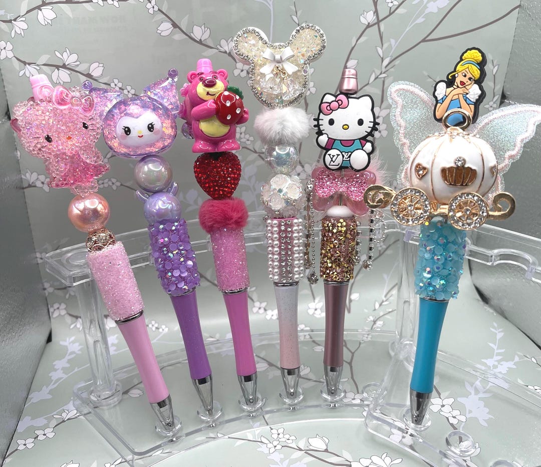 Character Pens Beaded Pen Custom Pen Hello Kitty Kuromi Lotso Bear ...