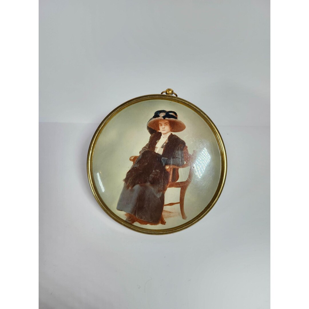 Hand Painted Early 1900s Portrait Columbia Portrait Co Chicago Metal ...