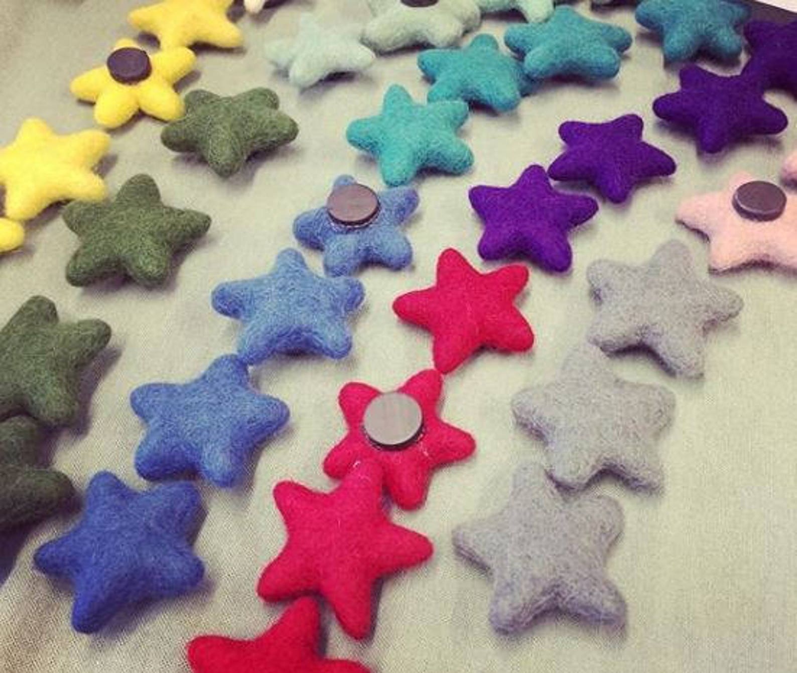 Felted Wool Star Magnet | Multiple Colors! - Etsy