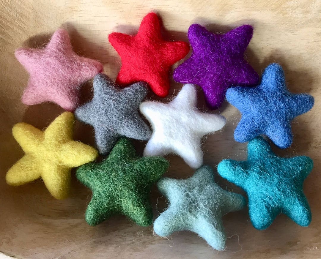 Felted Wool Star Magnet | Multiple Colors! - Etsy