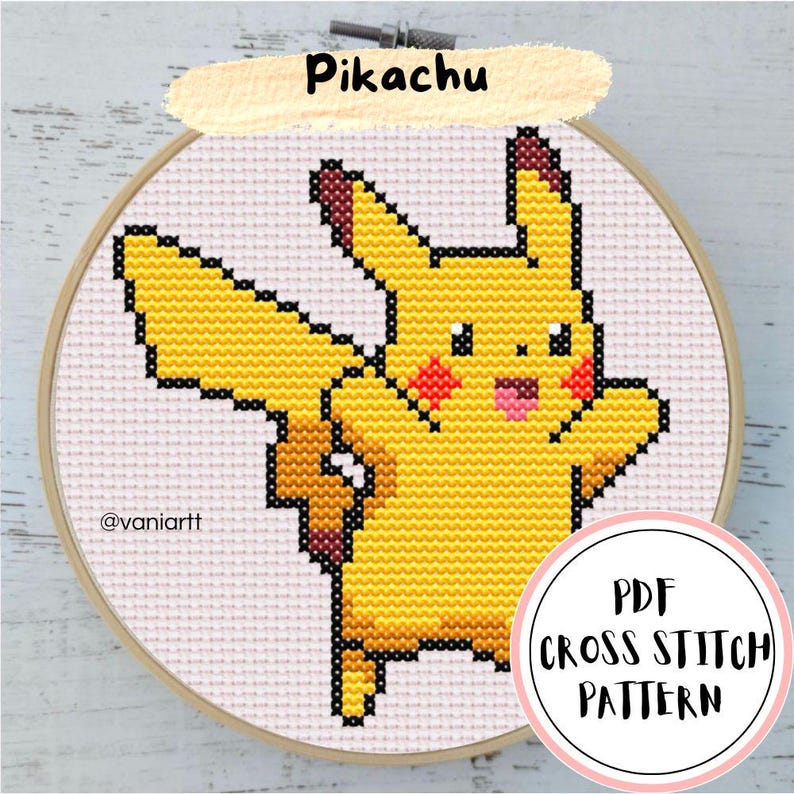 Pikachu | Cross Stitch Pattern | Pokemon - Etsy