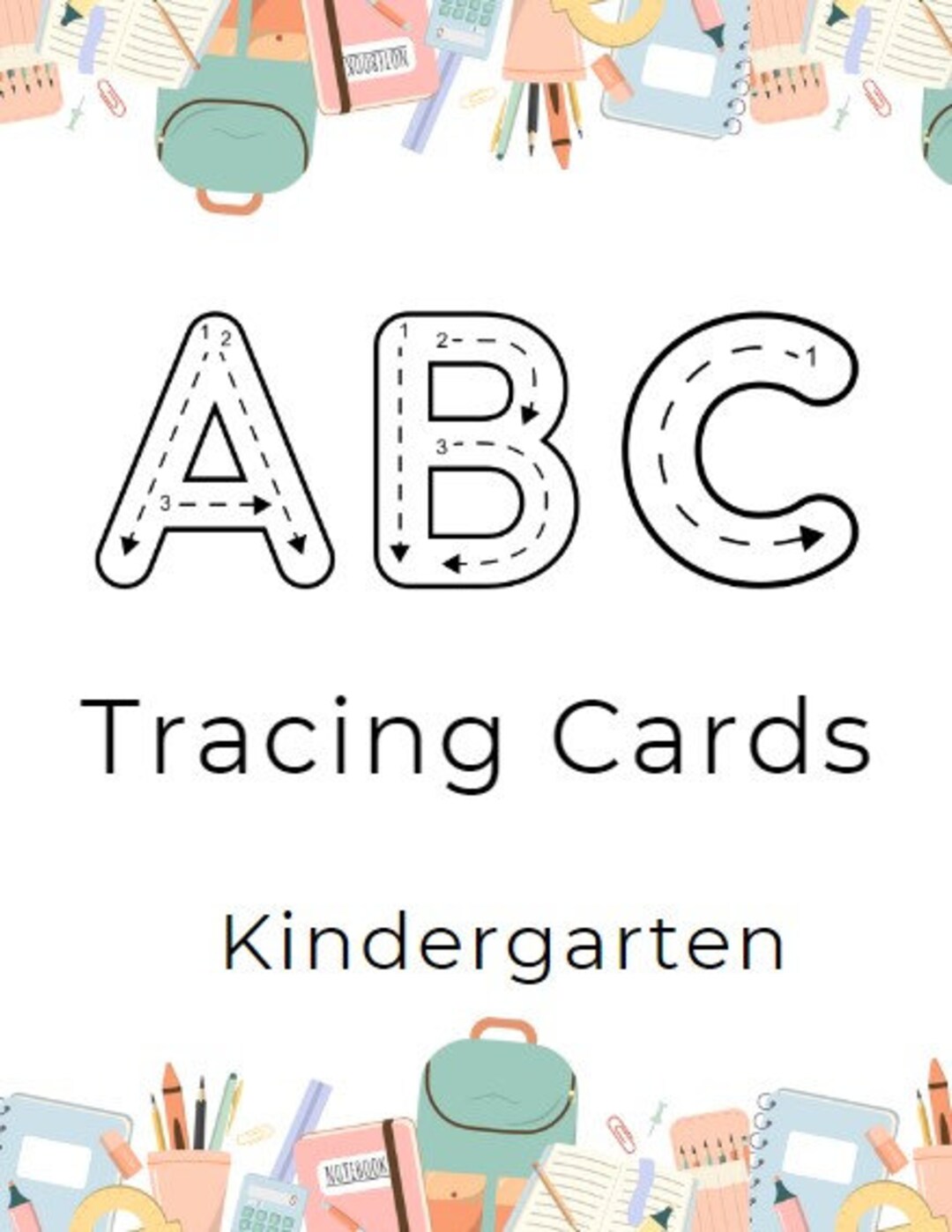 Kindergarten Alphabet Tracing Laminated Workbook - Etsy