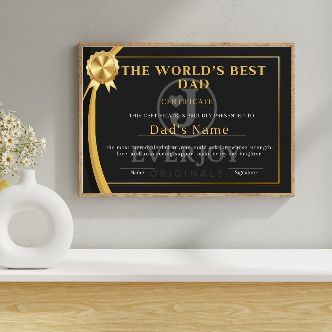 Father Certificate of Appreciation Printable | Best Dad Ever ...