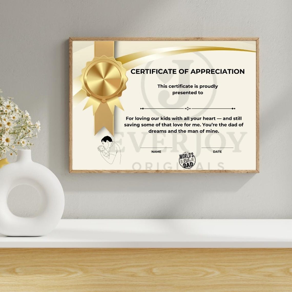 Father Certificate of Appreciation Printable | Best Dad Ever ...