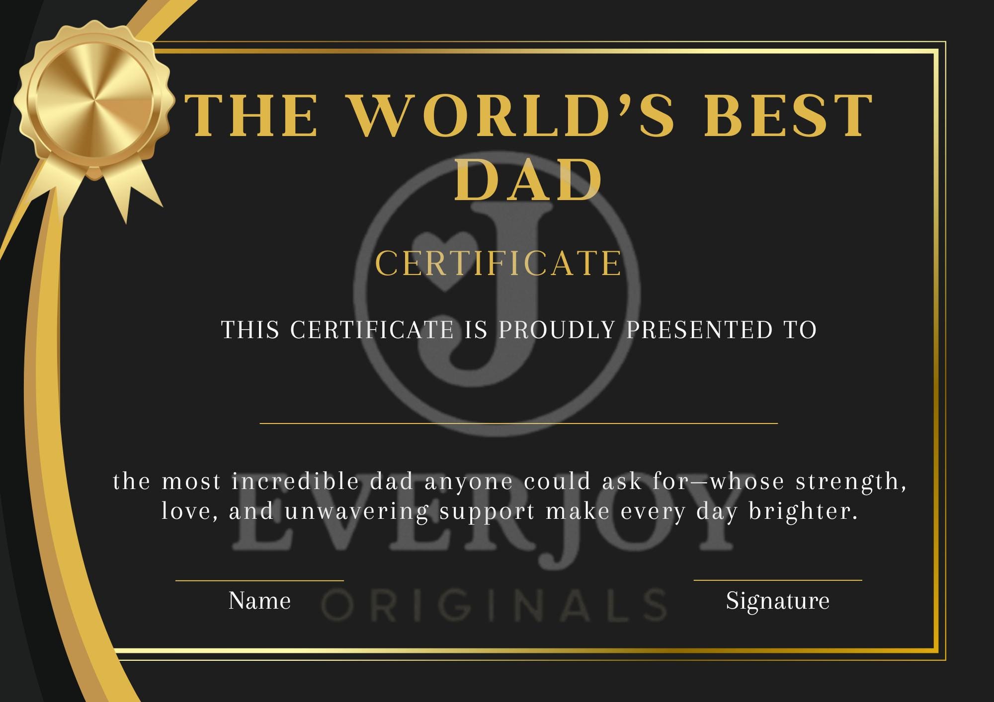 Father Certificate of Appreciation Printable | Best Dad Ever ...