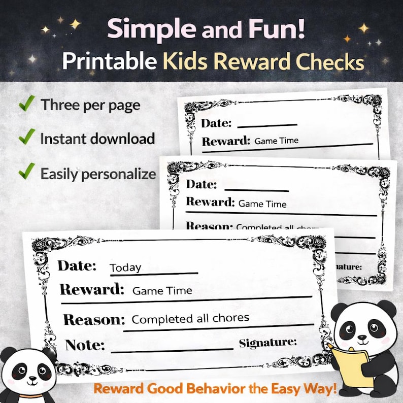 Kids Behavior Reward System Printable – Positive Reinforcement Reward ...