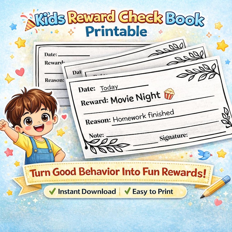 Kids Behavior Reward System Printable – Positive Reinforcement Reward ...