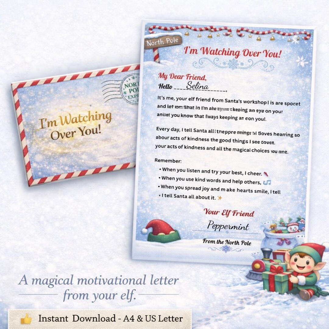 North Pole Elf Mail Printable – Magical Encouragement Letter and ...