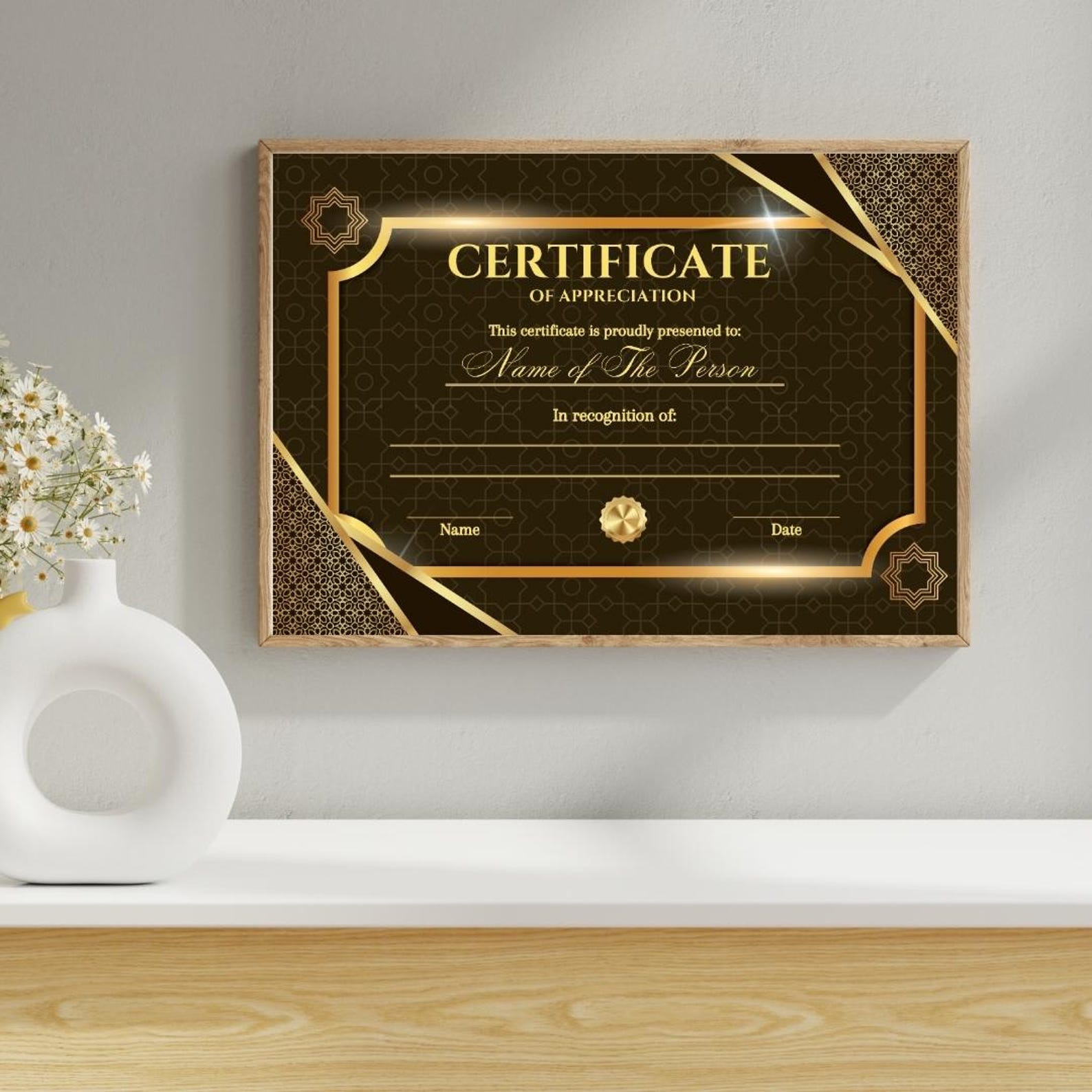 Customizable Certificate of Appreciation: Printable Fillable Award (PDF ...