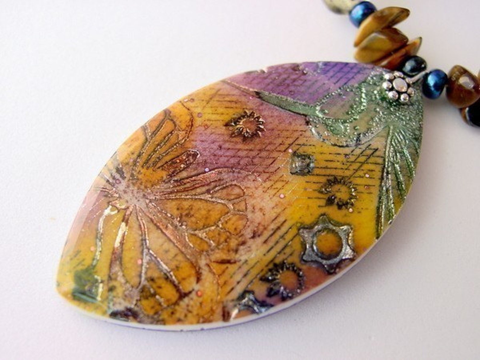 Batik and Shimmer Technique and Jewelry Polymer Clay | Etsy