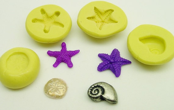 Beach Themed Mini Molds Flexible Silicone for Polymer Clay - Etsy