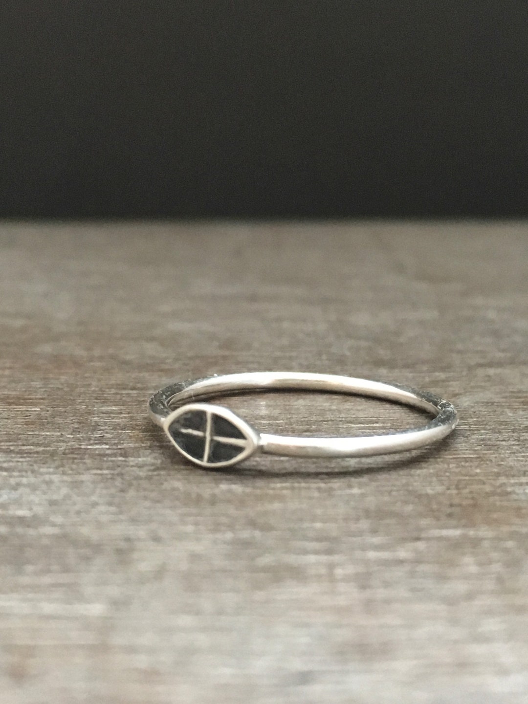 Sterling Silver Cross Stacking Ring: Handmade Sacred Ring - Etsy