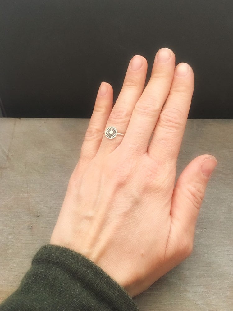 Sterling Silver Eye Stacking Ring: Handcrafted Tribal Eye Design - Etsy