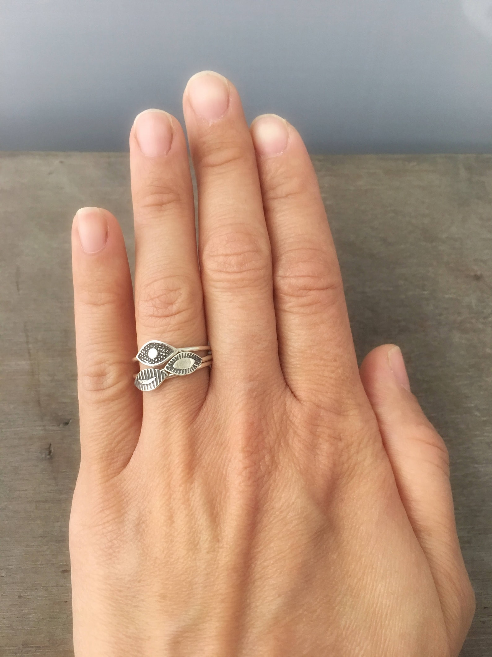 Eye Stacking Rings Sterling Silver Rings Third Eye Rings | Etsy