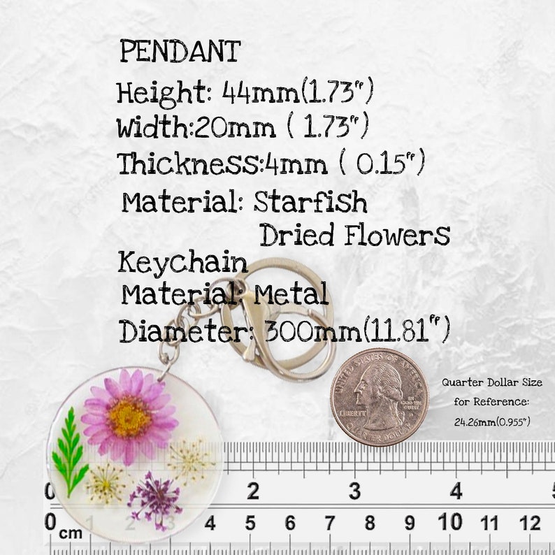 Dried Flower Keychain,real Flower Resin Keychain,flower Keychain,epoxy ...