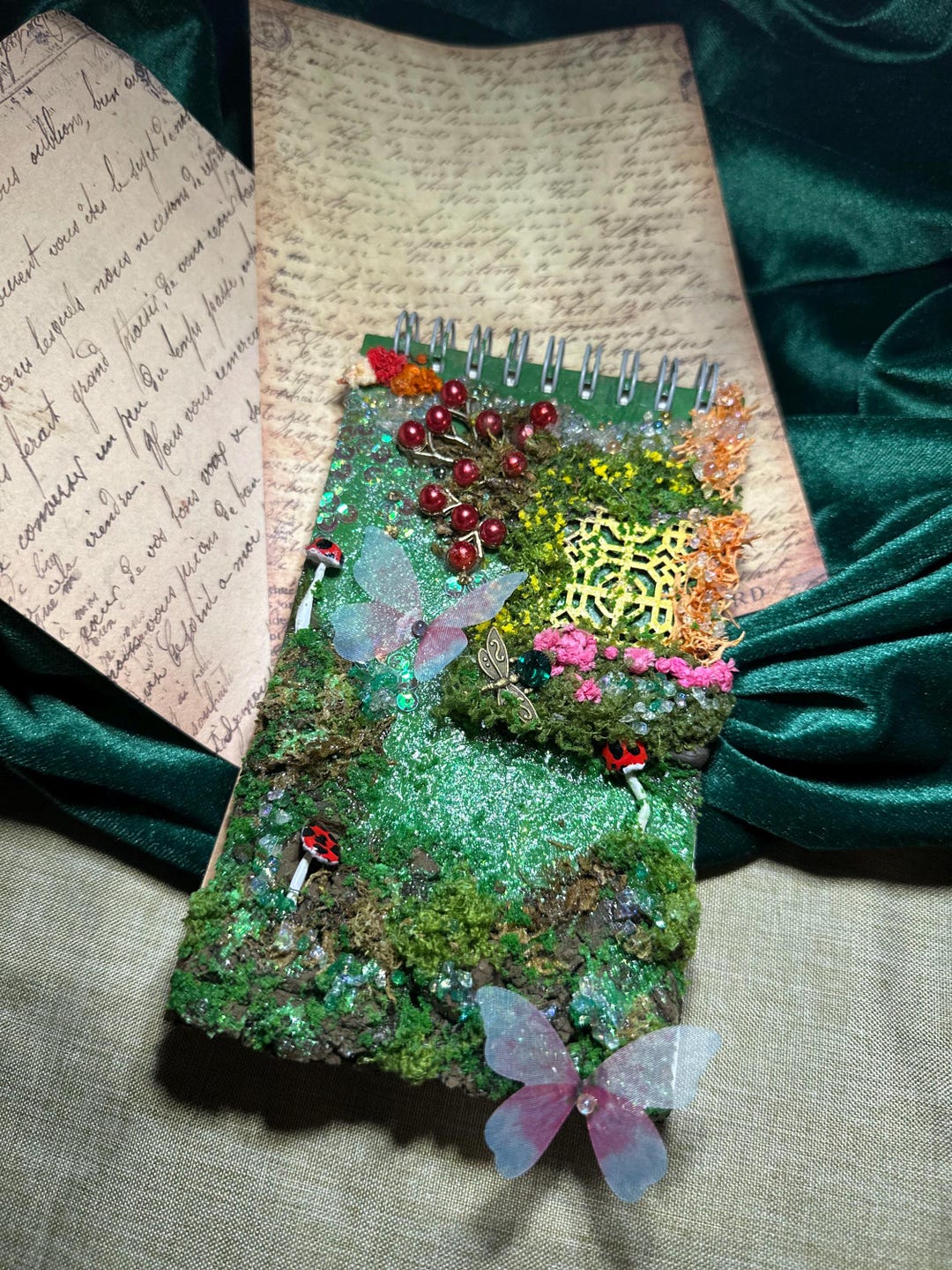 Custom Vintage Floral Jungle Notebook, Personalized Memory Book ...