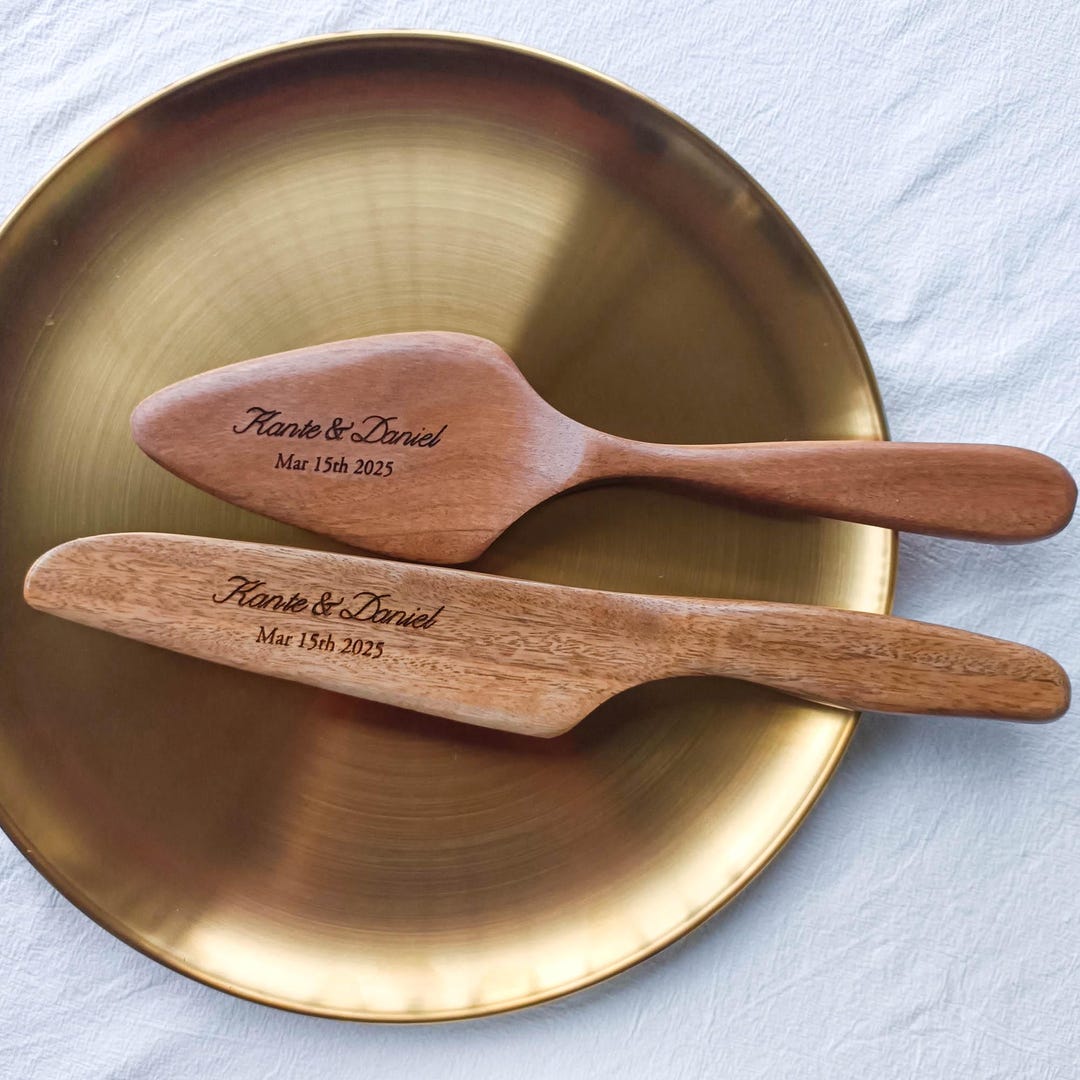 Personalized Vintage Cake Knife and Server Set, Custom Wedding Cake ...